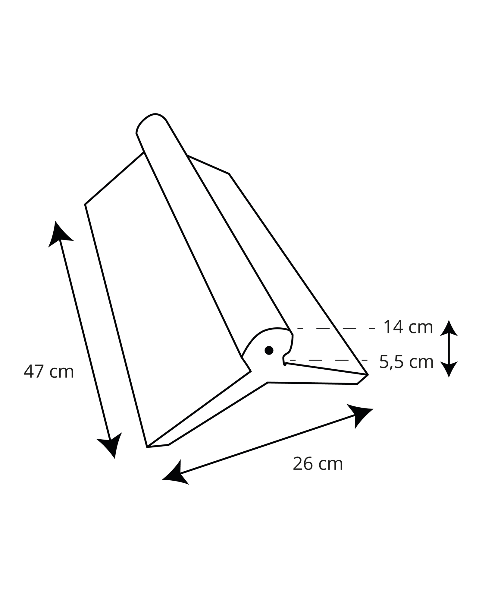 Angled roll top ridge tile natural red (120 angle) - Clayridgetiles