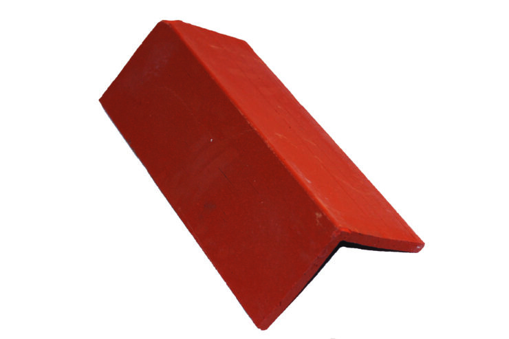 Plain angle ridge tile natural red (90dg) - Clayridgetiles